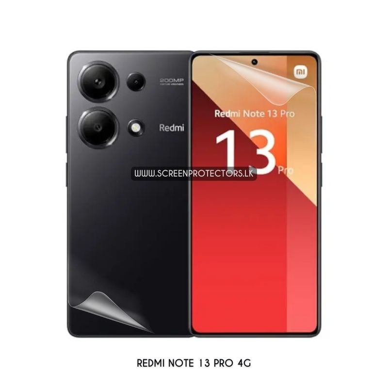 Redmi Note 13 Pro 4G Hydrogel Protectors | Screen Protector + Back ...