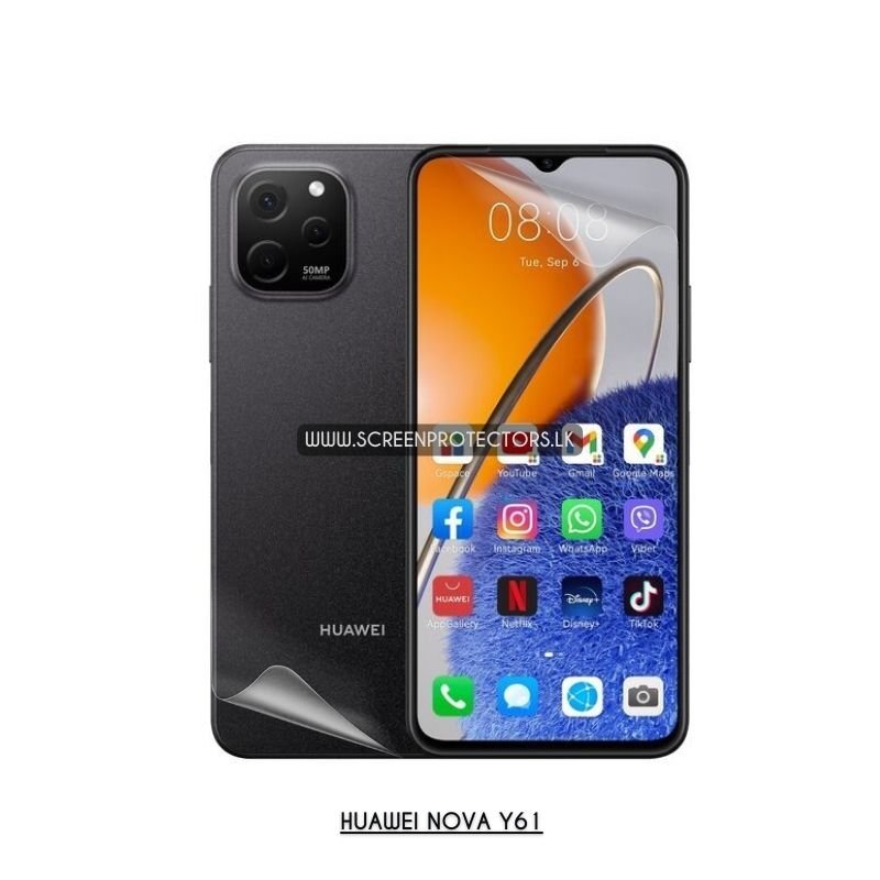 Huawei Nova Y61 Hydrogel Protectors | Screen Protector + Back Protector ...