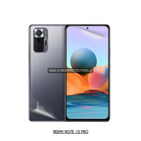 Redmi Note 10 Pro Hydrogel Protectors | Screen Protector + Back ...