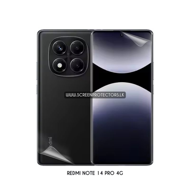 Redmi Note 14 Pro 4G Hydrogel Protection | Screen Protector + Back ...