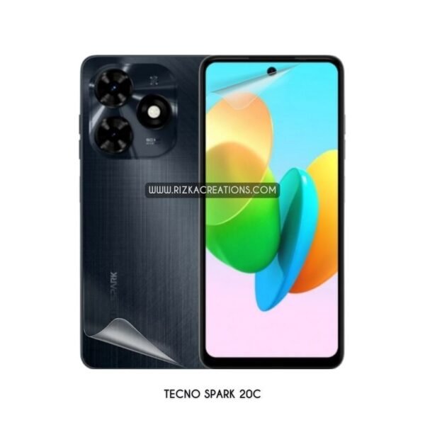 Tecno Spark 20c Hydrogel Protection | Screen Protector + Back Protector ...